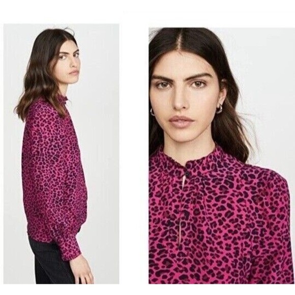 Zadig & Voltaire | Tops | Zadig Voltaire Titus Print Leo Framboise ...